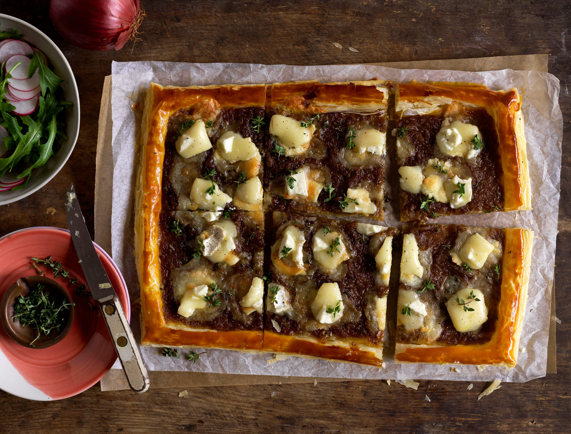 Onion and Goat’s Cheese Puff Pastry Tart | Australian Onions