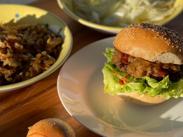 Roasted Red Onion, Pumpkin & Feta Salad with Crispy Caramelised Nuts ...